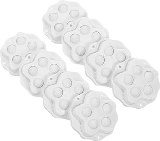 Lurrose 8stücke Selbstklebende Möbelrollen Geräterollen Drehbare Gleiter Für Küche Universalrad Für Mülleimer Kaffeemaschinen Möbel