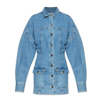 The Attico Paneled Denim Mini Dress - - Dresses - Damen - Blau - S