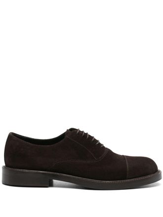 Boggi Milano chaussures oxford en daim - Marron