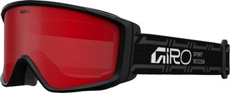 Giro Index 2.0 Skibrille - Snowboardbrille f&uuml;r Herren, Damen, Jugend - Black Stacked - Amber Scarlet