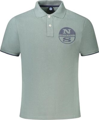 North Sails Grnes Baumwoll-Poloshirt mit Zwei-Knopf-Design - - Tops - Herren - Gr&uuml;n - 2XL