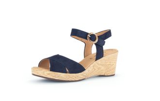 Gabor Damen Keilsandalen, Frauen Sandalen,Best Fitting,offene Schuhe,Strandschuhe,Keilsandaletten,Keilabsatz,Wedge-Heel,Atlantik,38.5 EU / 5.5 UK