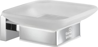 Kleine Wolke Wand-Seifenschale Meo, Wandaccessoire, Farbe Milky, Material: Messing, Edelstahl, Glas