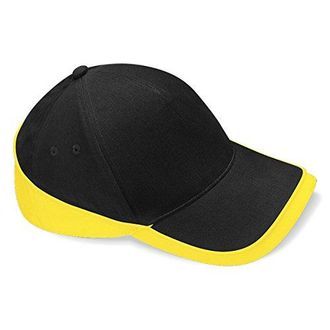 Beechfield Beechfiel - Casquette 100% coton - Adulte unisexe, Noir/Jaune