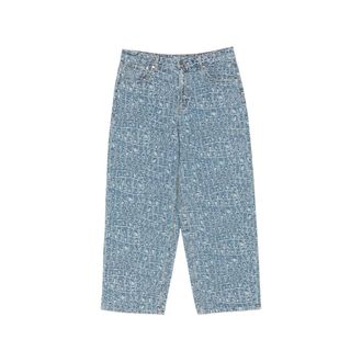 Daily Paper Clothing Croc Jacquard Oversized Jeans - - Jeans - Herren - Blau - M