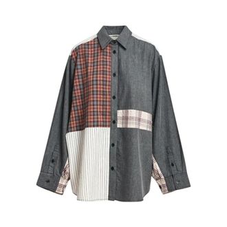 Essentiel Femme, Blouses et Chemises, Multicolore, Taille: 36 FR Kingsley Patchwork Shirt