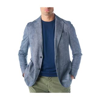 Circolo 1901 Homme, Vestes, Bleu, Taille: M Blazer crois&eacute; &agrave; chevrons