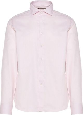 Canali Homme, Chemises, Rose, Taille: XL Cotton Shirt