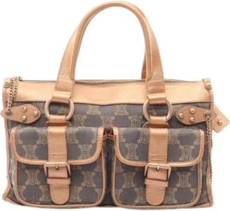 Celine Sac &agrave; main vintage en toile Pre-owned - Femme - Pre-owned - Brun - Taille: ONE Size