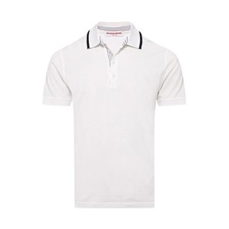 Orlebar Brown Klassisches Tipping Polo Shirt Wei&szlig; - - Tops - Herren - Wei&szlig; - S