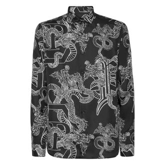 Philipp Plein Seidenhemd Sugar Daddy Cut Langarm - - Shirts - Herren - Schwarzk - M