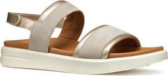 Geox Femme D XAND 2S A Sandale, Lt Taupe/Lt Gold, 40 EU