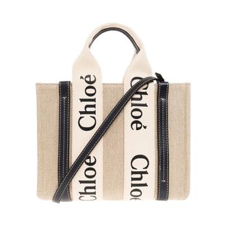 Chlo&eacute; Woody Small Shoulder Bag - - Bags - Damen - Beige - ONE SIZE