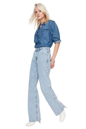 Trendyol Frau Hoher Bund Wide Leg Wide Leg Jeans