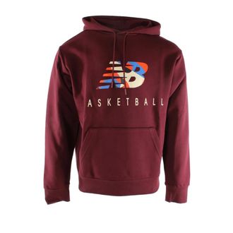 New Balance Homme, Sweatshirts et sweats à capuche, Rouge, Taille: S Pull Rouge Coton-Polyester