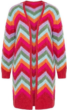 Angel Of Style Strickjacke Strickjacke lange und gerade offene Form