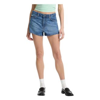 Guess Femme, Shorts, Bleu, Taille: W32 High rise denim shorts