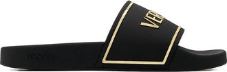 Versace Logo-embossed Slides