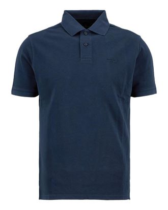 Barbour Piqu&eacute;-Poloshirt aus Baumwolle mit Label-Schriftzug, Tailored Fit in