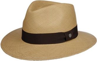 Lierys Chapeau Panama The Sophisticated Stone Femme/Homme - Made in Ecuador DEte en Paille de Soleil avec Ruban Gros Grain Ete Printemps-ete - L (59-60 cm) N
