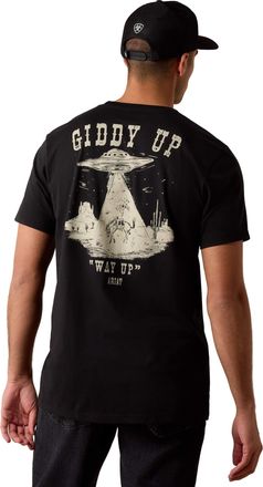 Ariat Mens Ariat Cowboy Way Up T-Shirt in Black, Size 2X-Large