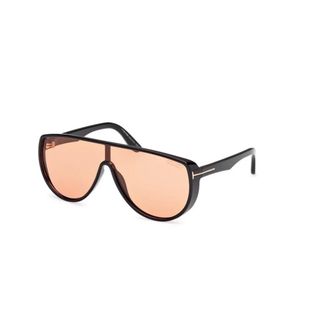 Tom Ford Schwarze Gl&auml;nzende Tropfen Stil Sonnenbrille - - Accessories - Herren - Schwarzk - 54 MM