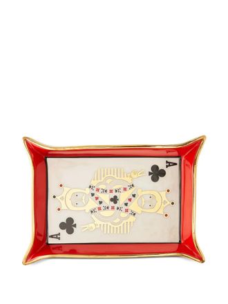 Jonathan Adler plateau d&eacute;coratif &agrave; design de carte - Blanc