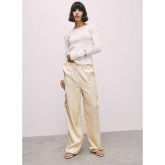Saison 1865 Pantalon satin&eacute; en polyester recycl&eacute; m&eacute;lang&eacute;