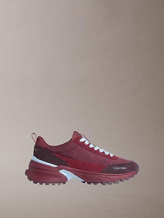 Calvin Klein Turnschuhe Aus Nylon Mit Emblem-logo - Bordeaux - Damen - EU 37