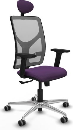 Piqueras y Crespo Drehbarer Schreibtischstuhl ohne Rollen, mit 2D-Armlehnen, h&ouml;henverstellbare Lendenwirbelst&uuml;tze und festes Kopfteil, ausgestattet mit 3 Positionen, Gr