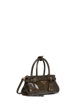 Prada Womens Mini Handbag Bonnie Forest Green Leather Calf Handbags Hand Bags