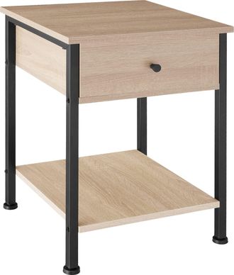 TecTake Nachttisch mit Schublade, 2 Ablagen, 40 x 40 x 55,5 cm, Couchtisch, Beistelltisch, Deko Wohnzimmer M&ouml;bel, Deko Schlafzimmer, Blumenst&auml;nder, Nachtschra