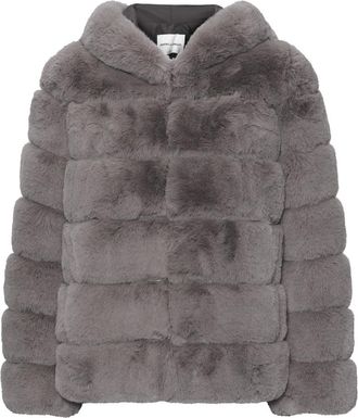 Americandreams Americandreams, Femme, Vestes, Gris, Taille: 40 FR Blake Short Faux Fur Jacket