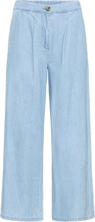 Ichi Ichi, Femme, Pantalons, Bleu, Taille: 44 FR Wide Pantalons