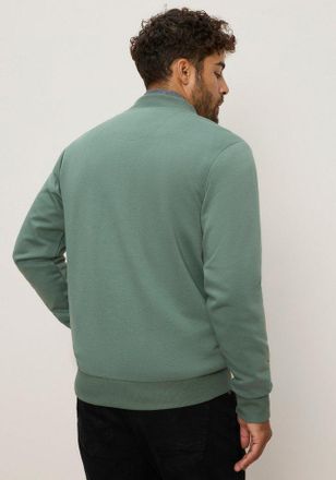 Bruno Banani Sweatjacke mit Stehkragen, aus Polyester und Baumwolle