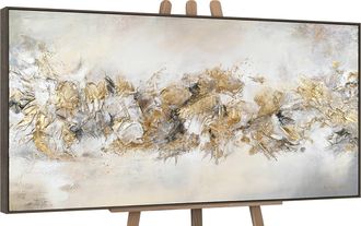 Yohji Yamamoto Art Luxus Abstrakt Design Acryl Gemälde auf Leinwand Glückslinie handgemalt Wandbilder Wohnzimmer modern Wohndekor Bilder Büro Gold echte Kunst 200x10