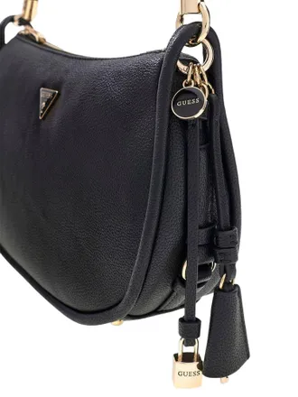 Guess Womens Shoulder Bag Black Polyurethane - Shoulder-Bags