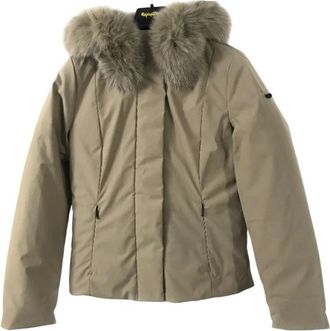 RefrigiWear Femme, Vestes, Beige, Taille: 44 FR Short Tech Fur Jacket