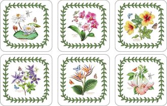 Portmeirion Pimpernel Exotic Botanischer Garten Untersetzer 6 St&uuml;ck (m)