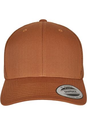 Flexfit Unisex Retro Trucker Cap, Klassische Trucker Cap mit Mesh-R&uuml;ckseite, one Size, Caramel