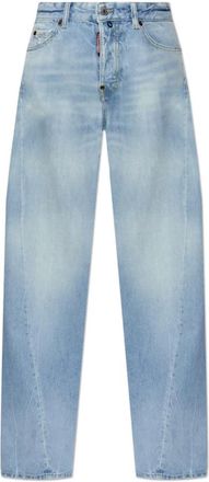 Dsquared2 Femme, Jeans, Bleu, Taille: 36 FR Loose Twst Jeans