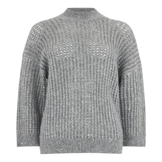 PESERICO Pullover mit offener Strickung - - Knitwear - Damen - Grau - S