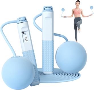 Generico Springseil f&uuml;r Fitness, Springseil mit intelligentem Z&auml;hler, verstellbares Springzubeh&ouml;r, f&uuml;r Fitnessstudio zu Hause, Fitness, Innenbereich, Schule, B