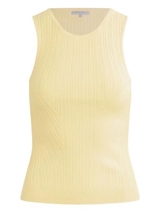 Favorite Daughter haut nervuré The Kennedy à design sans manches - Jaune