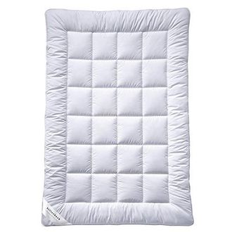 Billerbeck Bettdecke S20 UNO - Ganzjahresdecke - 155 x 220 cm - AIRFILL - Hohlfaser-Füllung, Baumwollbezug mit Aloe-Vera-Veredelung, Weiß