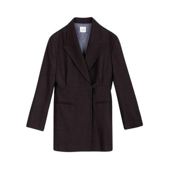 Alysi Femme, Vestes, Brun, Taille: 40 FR Blazer oversize en flanelle