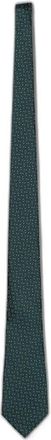 Ermenegildo Zegna Cravate en soie jacquard - Homme - Accessoires - Vert - Taille: ONE Size