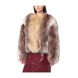 Halfboy Kurzer Pelzmantel - - Jackets - Damen - Braun - M