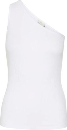 Kaffe Femme, Tops, Blanc, Taille: 40 FR One Shoulder Top Optical White