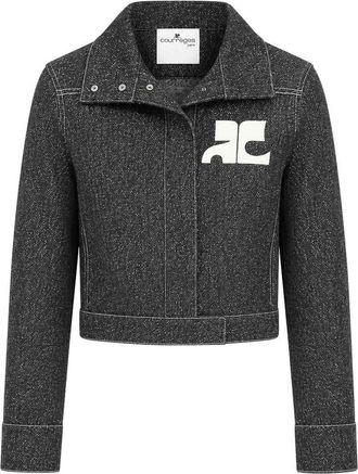 Courr&egrave;ges Jeansjacke - Schwarz